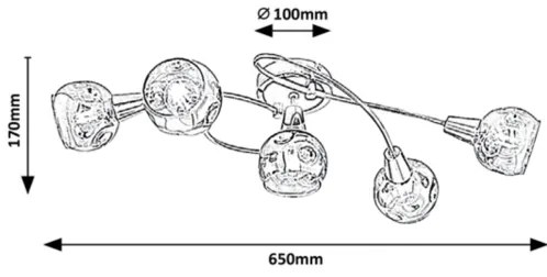 Rabalux - Bodové svítidlo 5xE14/40W/230V