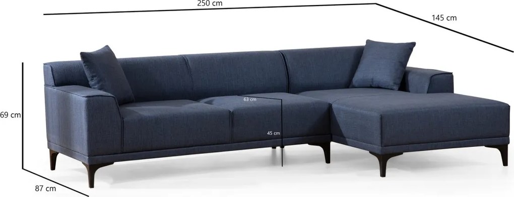 Rohová sedací souprava Petra 250 cm - výběr z 5 provedení