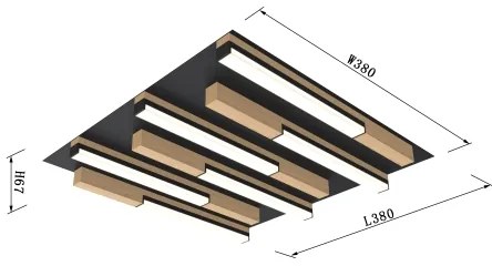 Wofi 9031-606 - LED Stmívatelné stropní svítidlo PALERMO LED/26W/230V dřevo