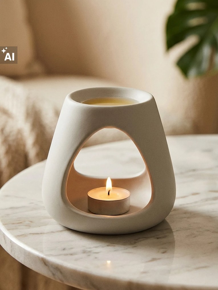 Sinsay - Keramická aroma lampa - krémová