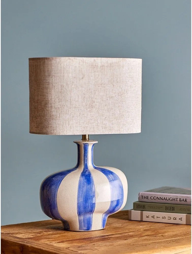 Keramická stolní lampa s textilním stínidlem (výška 46 cm) Alida – Bloomingville