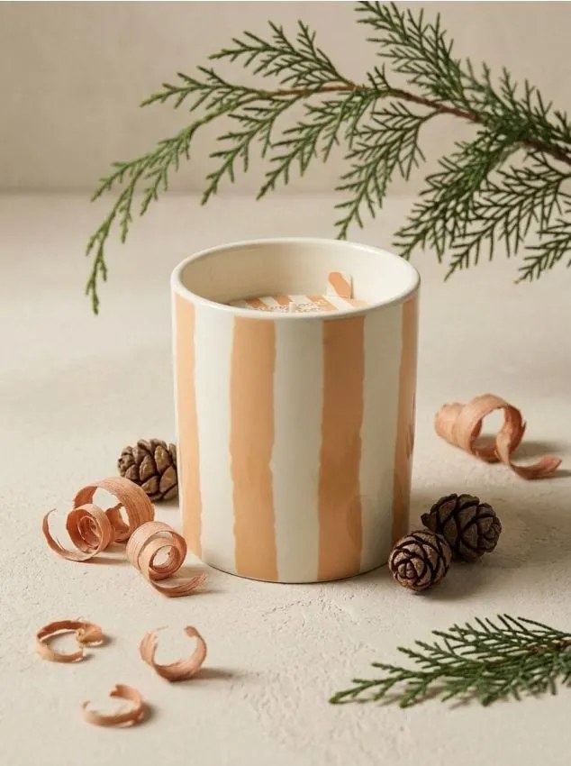 Sinsay - Vonná svíčka Cedarwood & Cypress - hořčicová