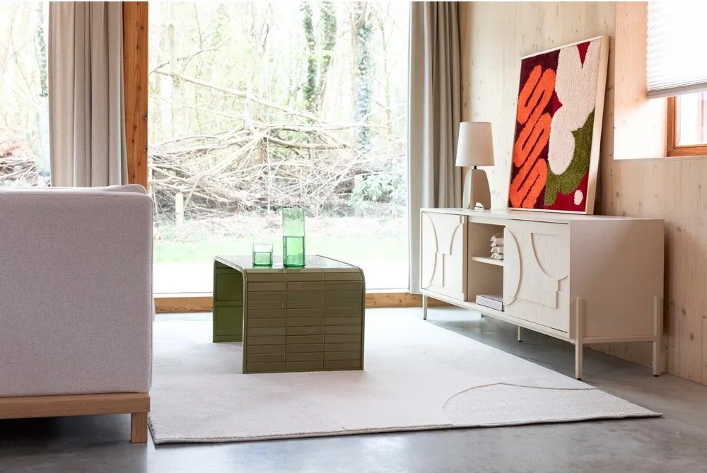 Zelený keramický konferenční stolek 47x80 cm Tiles – Zuiver