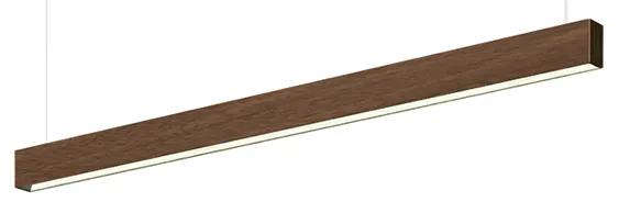 Lineární závěsné svítidlo ze dřeva Square Dekor: Ořech, Délka: 1040 mm, Teplota chromatičnosti / Stmívání: 2700 Kelvinů / Stmívatelné Casambi