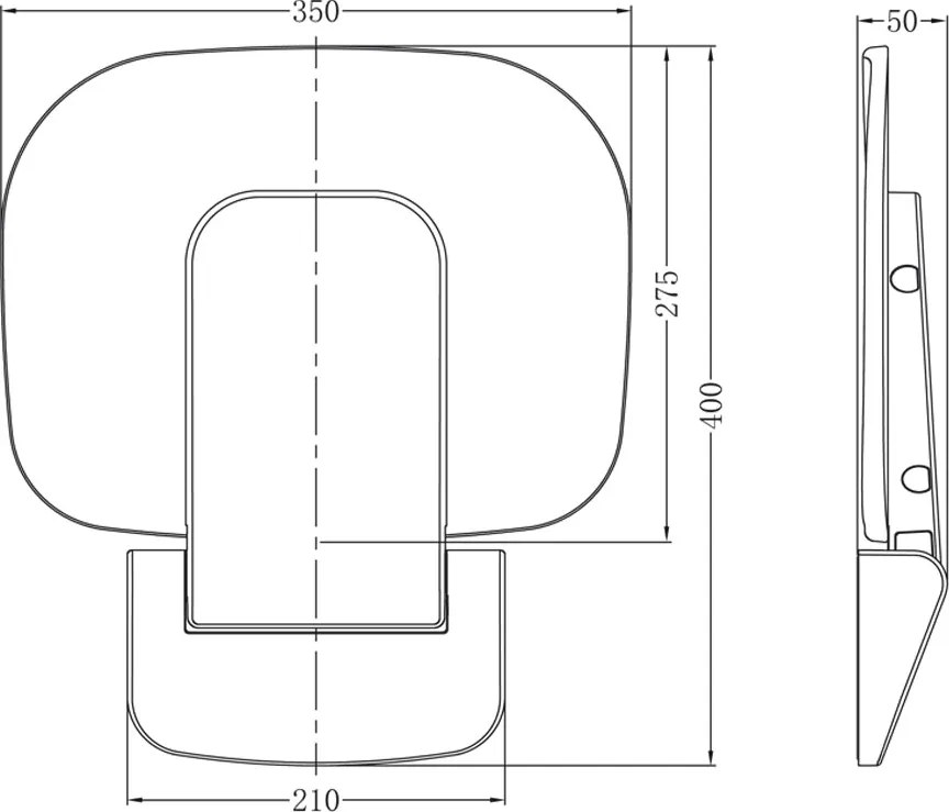 Mereo Mereo, Sedátko do sprchy, duroplast, černé, CSS121B