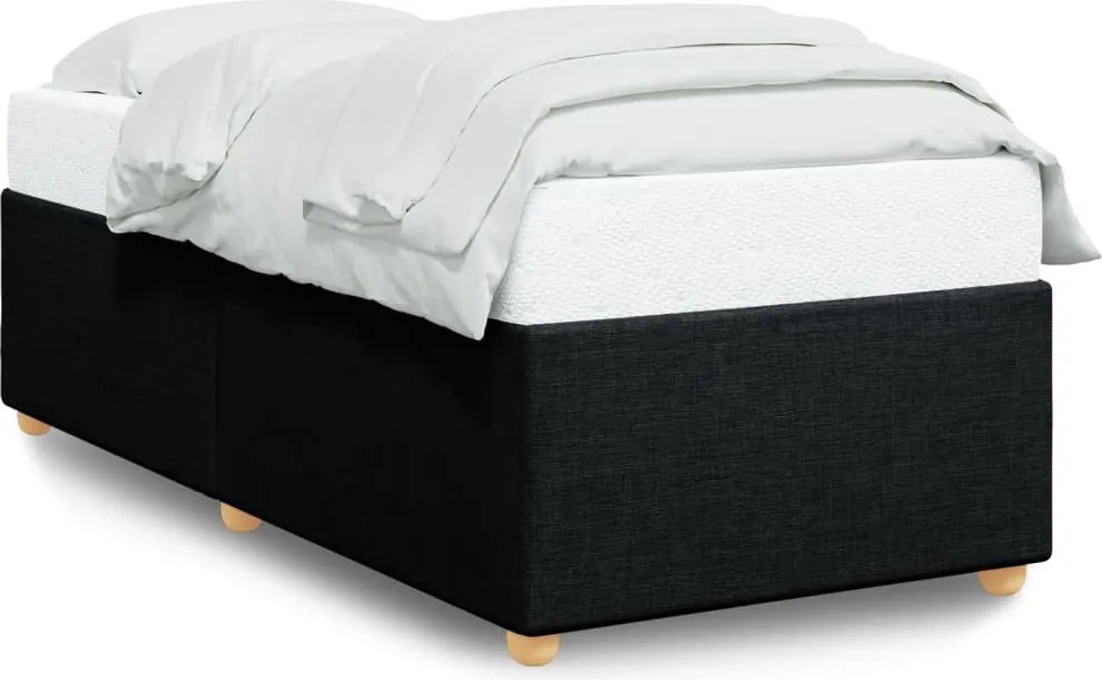 Rám postele bez matrace černá 80 x 200 cm textil 3284689