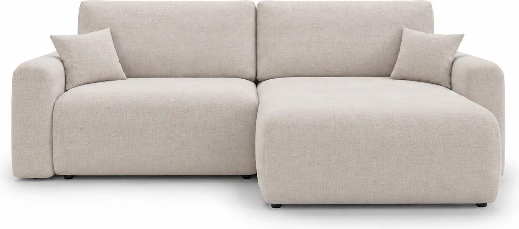 Rozkládací oboustranná sedací souprava do L NORDEN PAROS 250x140 cm, krémová