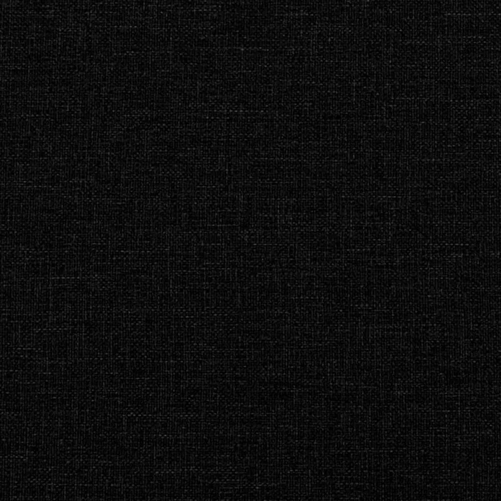 Petromila 2místná rozkládací pohovka s podnožkou černá textil