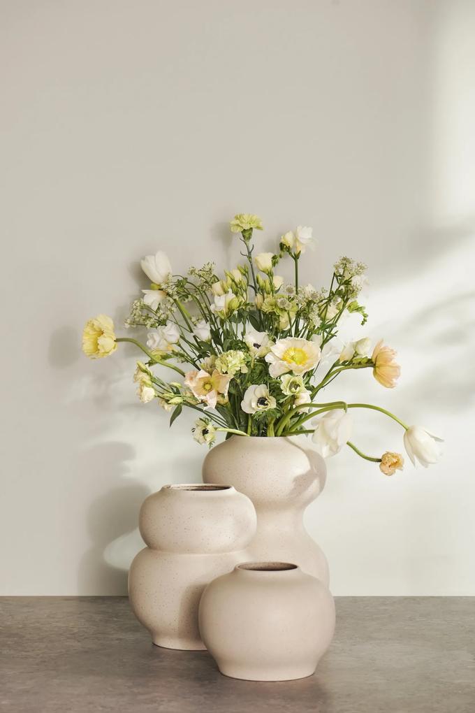 Váza Mingei kameninová 32,5 cm písková