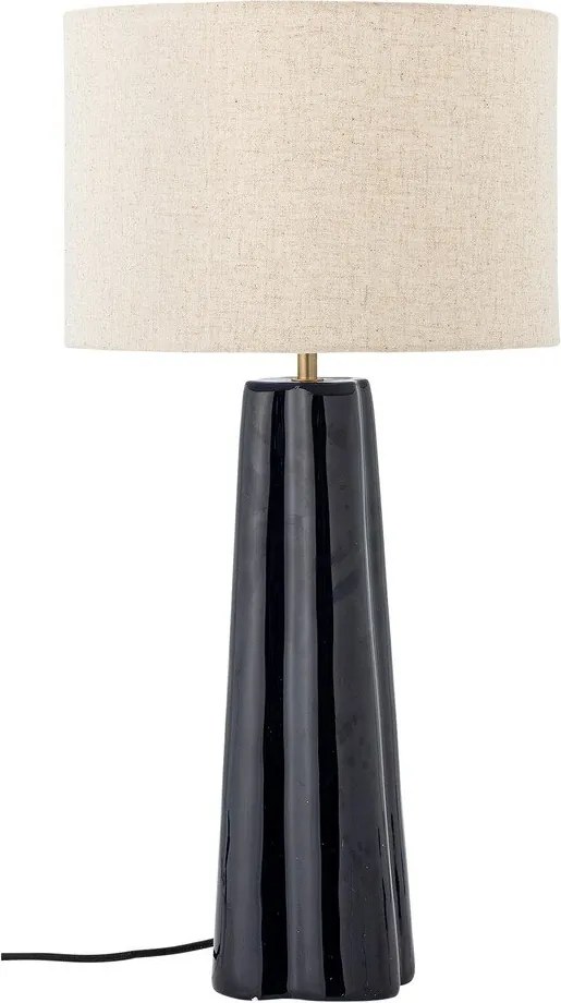 Modrá/krémová kovová stolní lampa s textilním stínidlem (výška 61 cm) Cornelie – Bloomingville