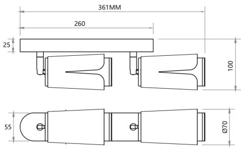 Bodové svítidlo FLOWER 2xGU10/8W/230V bílá