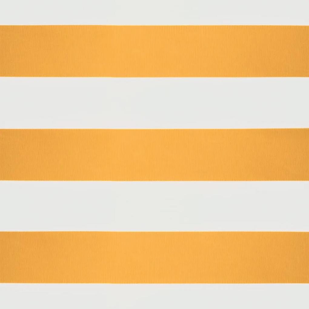 Zatahovací markýza žlutá a bílá 4,5 x 3 m textil a hliník,  3154559