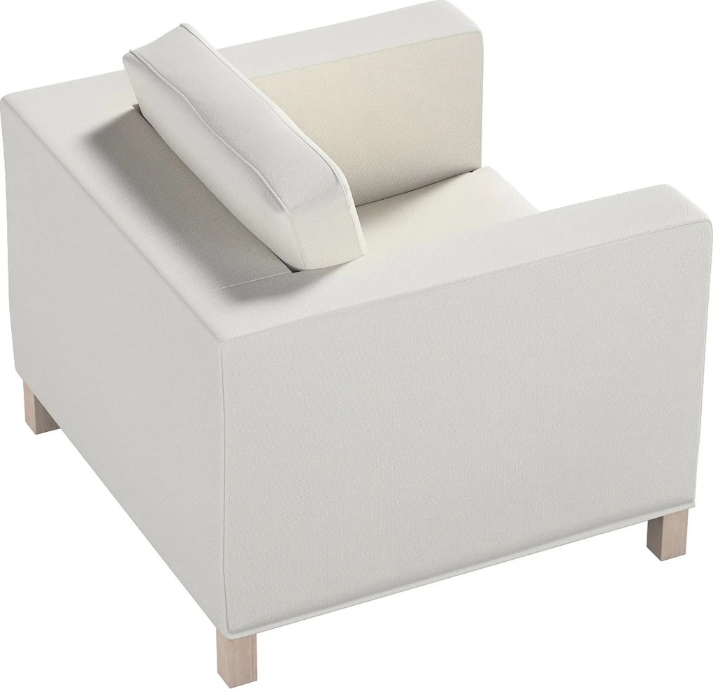 Potah na křesko IKEA Karlanda, krátký barva šedá látka pletený vzor