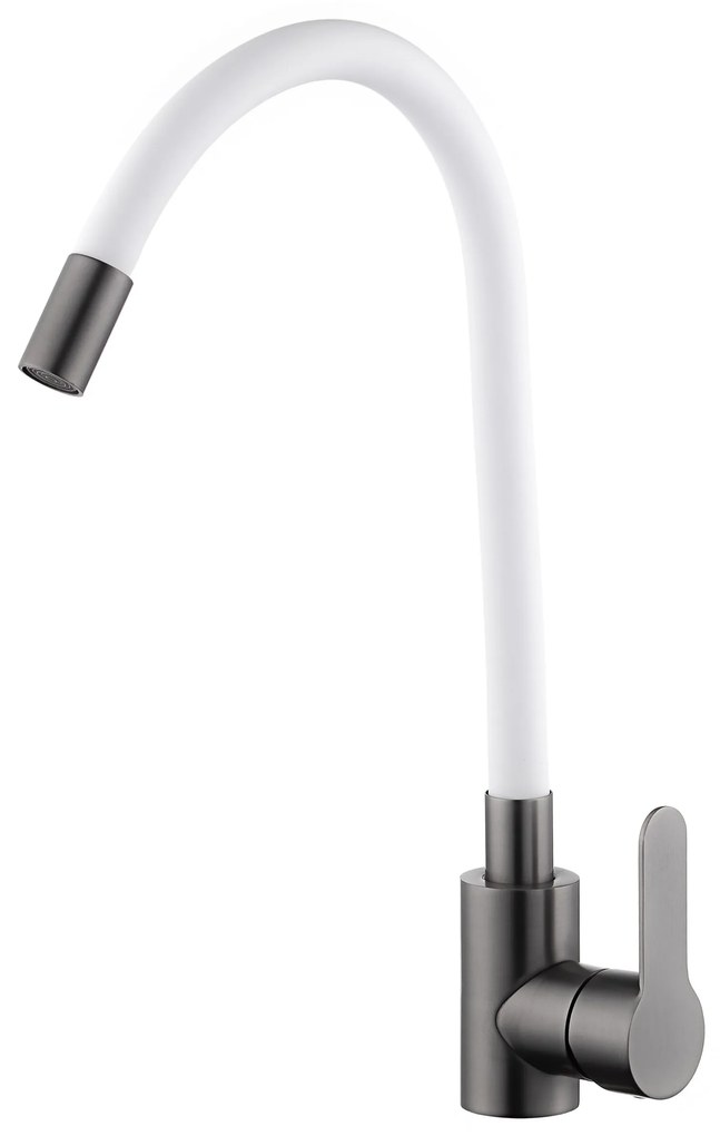 Velazo Dřezová baterie s flexibilním raménkem - VE-8105BW, bílá/grafit