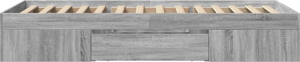 Rám postele šedý sonoma 75 x 190 cm kompozitní dřevo 3295532