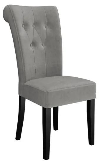 Čalouněná jídelní židle ST65 + klepadlo, Klepadlo: černá, Barva křesla: bíla polomatná, Potah: Magic Velvet 2225