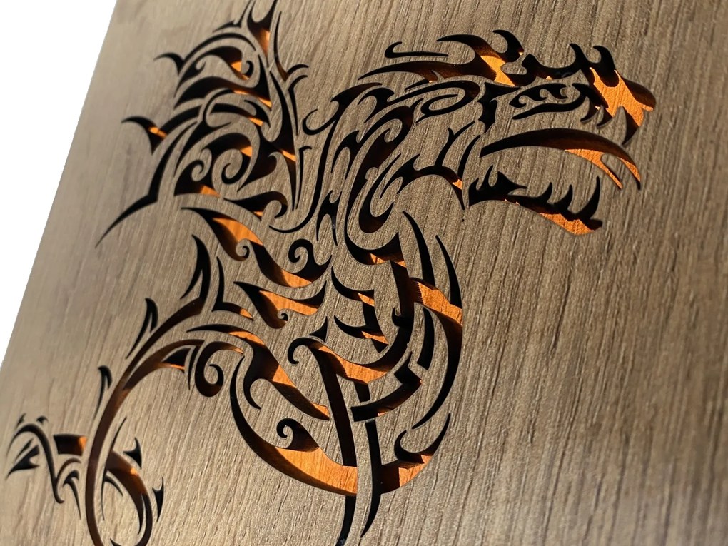 Li-Go "Drak" lampa 19x19 cm provedení povrchu: dub světlý