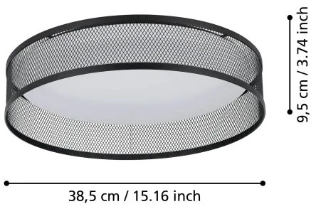 Eglo 900795 - LED Stropní svítidlo LUPPINERIA LED/20W/230V černá