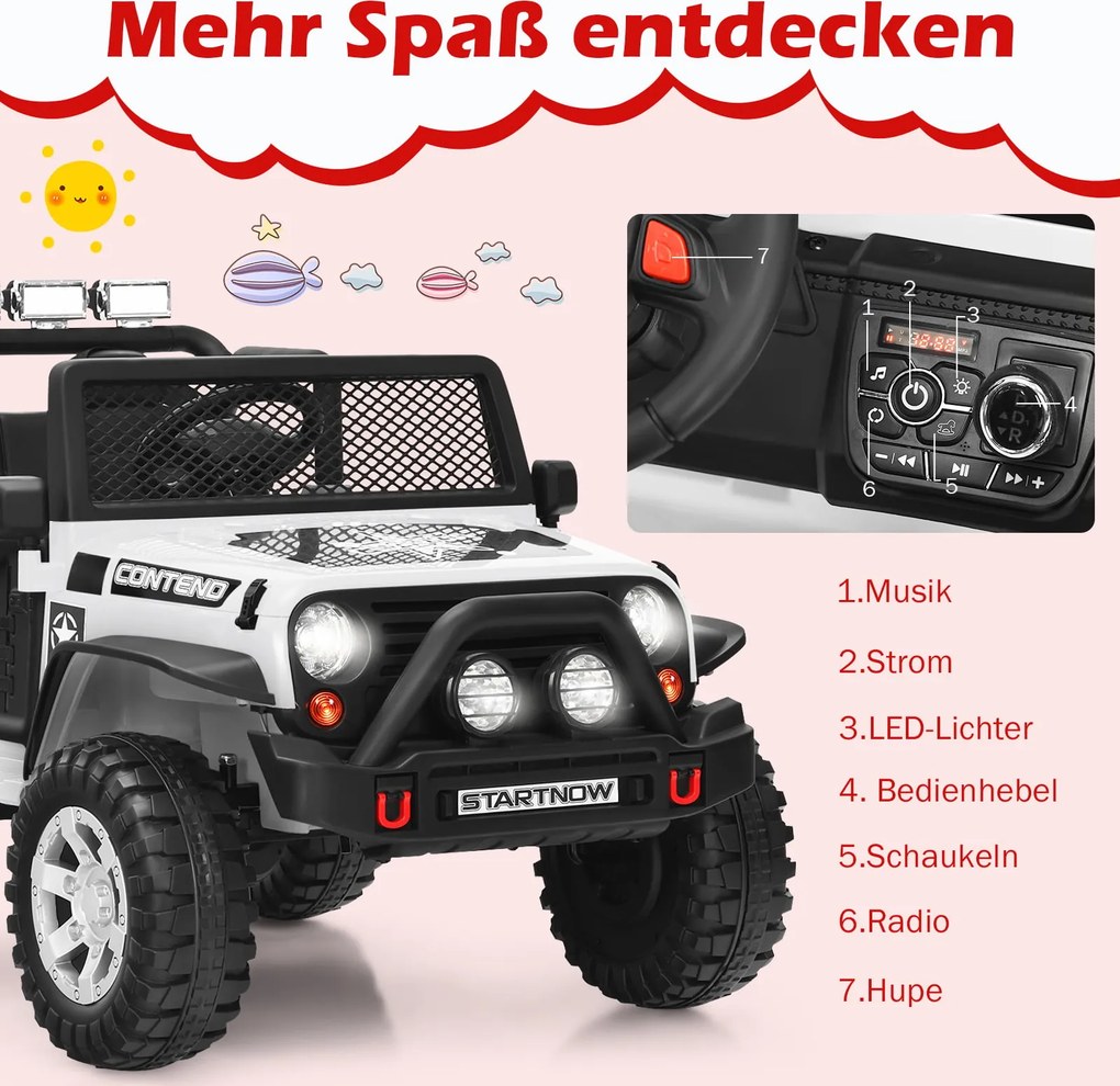 Costway 12V dětské elektrické autíčko s dálkovým ovládáním