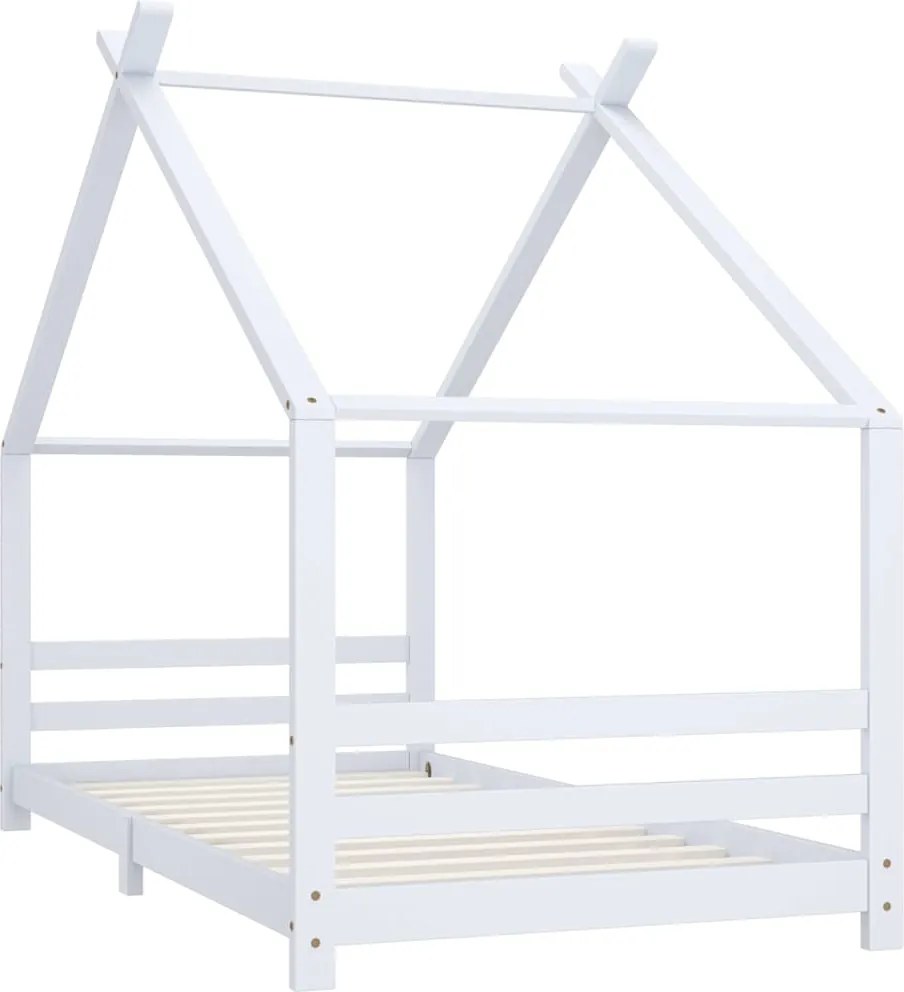 Rám dětské postele bílý masivní borové dřevo 90 x 200 cm 289612