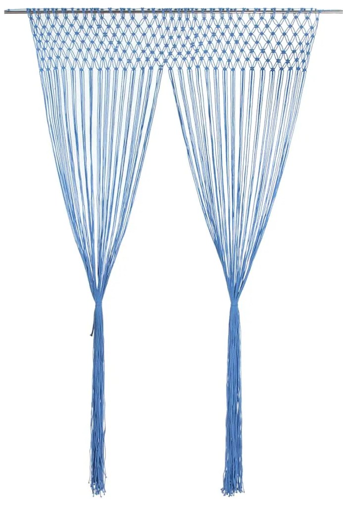 Macramé závěs modrý 140 x 240 cm bavlna 323985