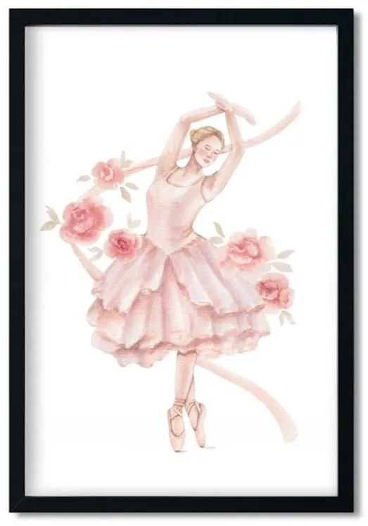 Plakát na stěnu do dětského pokoje BALERINA Zvolte rozměr: 40 x 50 cm