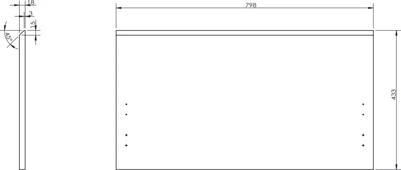 Mexen Orio, koupelnová skříňka 80 cm, 1 zásuvka, bílá matná, 91A10-08047-1-BF01
