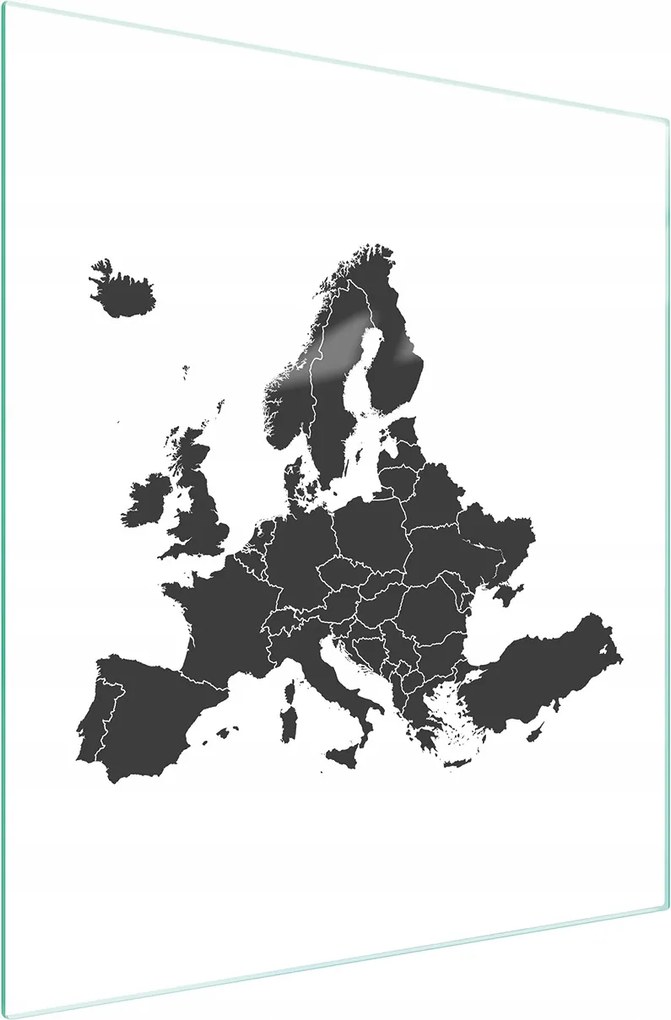 Skleněná Deska Na Krájení 45x52 Mapa Tvrzené Sklo