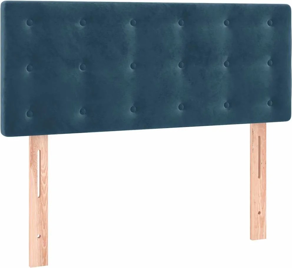 Box spring postel s matrací tmavě modrá 80 x 200 cm samet 3131169