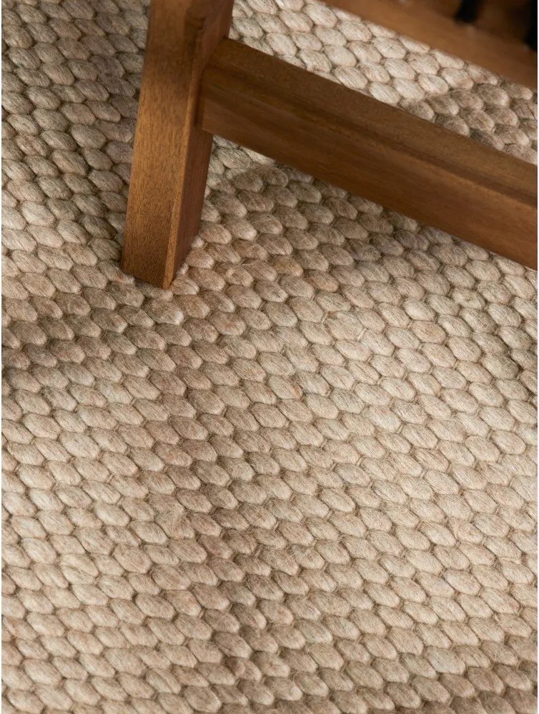 Béžový ručně tkaný vlněný koberec 200x290 cm Lyon Beans – Elle Decoration