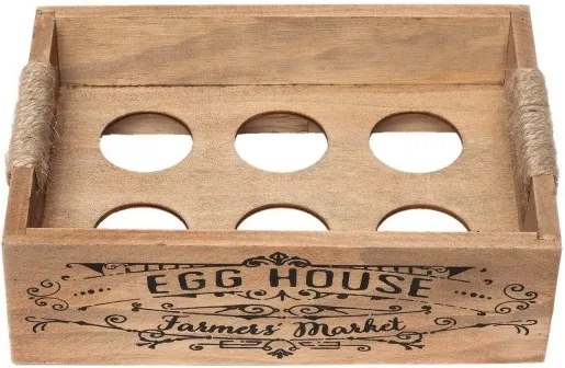 Dřevěný box na vajíčka 19*3*6cm 6H0139 Clayre & Eef VP_6H1399