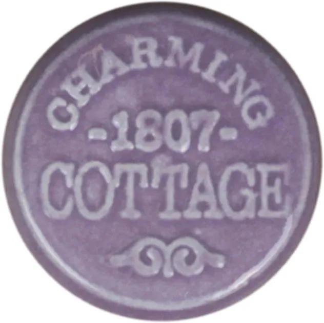 Chic Antique Porcelánová úchytka Cottage Lavender, fialová barva, porcelán