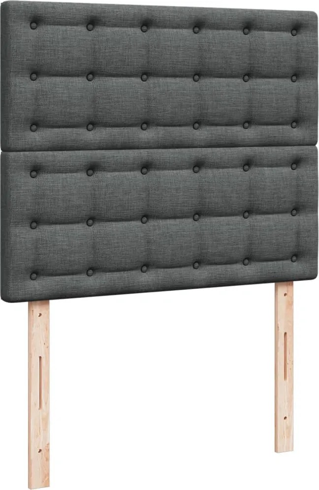 Box spring postel s matrací tmavě šedá 120x200 cm textil 3292770