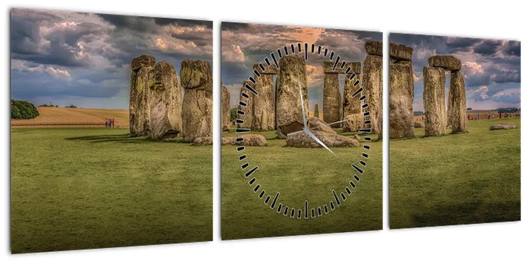 Obraz Stonehenge (s hodinami) (90x30 cm)