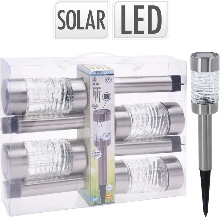 Sada solárních LED lamp 4 ks