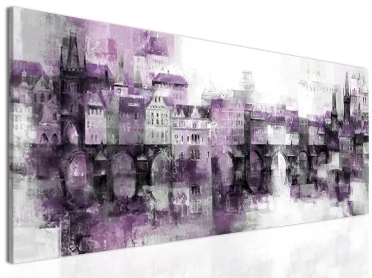 Obraz Staré Město pražské Purple Velikost (šířka x výška): 75x30 cm