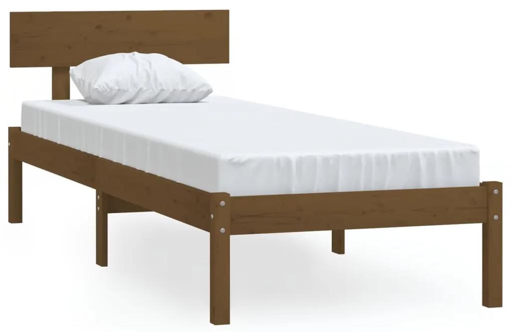 Rám postele medově hnědý masivní borovice 90 x 200 cm - Default Title