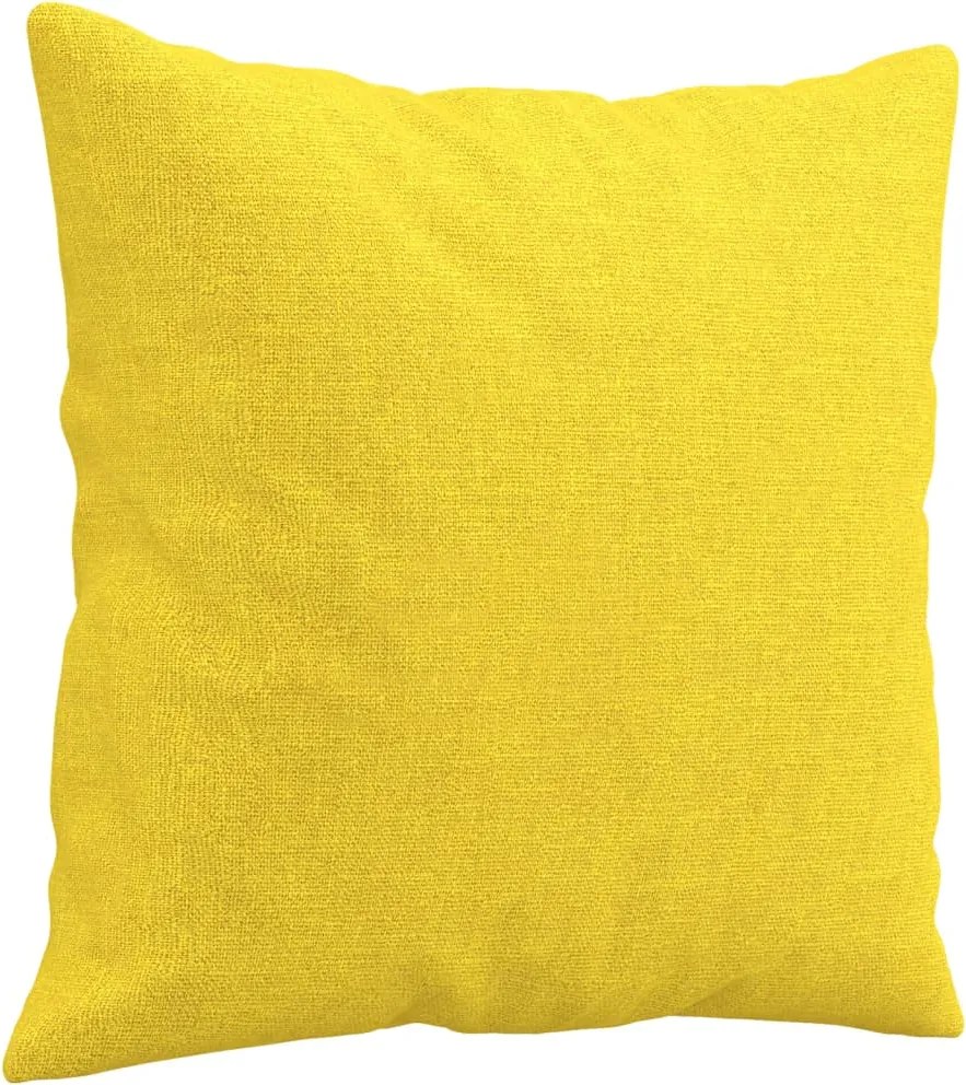 3místná pohovka s polštáři světle žlutá 180 cm textil 3200922