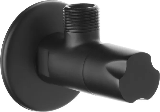 Invena Invena, úhlový ventil s keramickou hlavou 1/2" X 1/2", černá matná, INV-ZW-49-01C-W