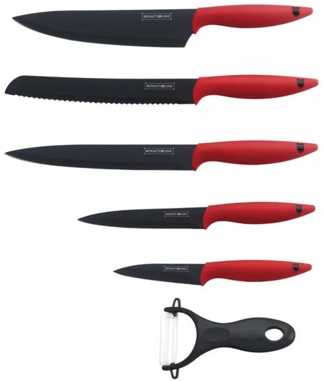 6dílná sada nožů se škrabkou Royalty Line RL-NH5 Zvolte barvu: Červená