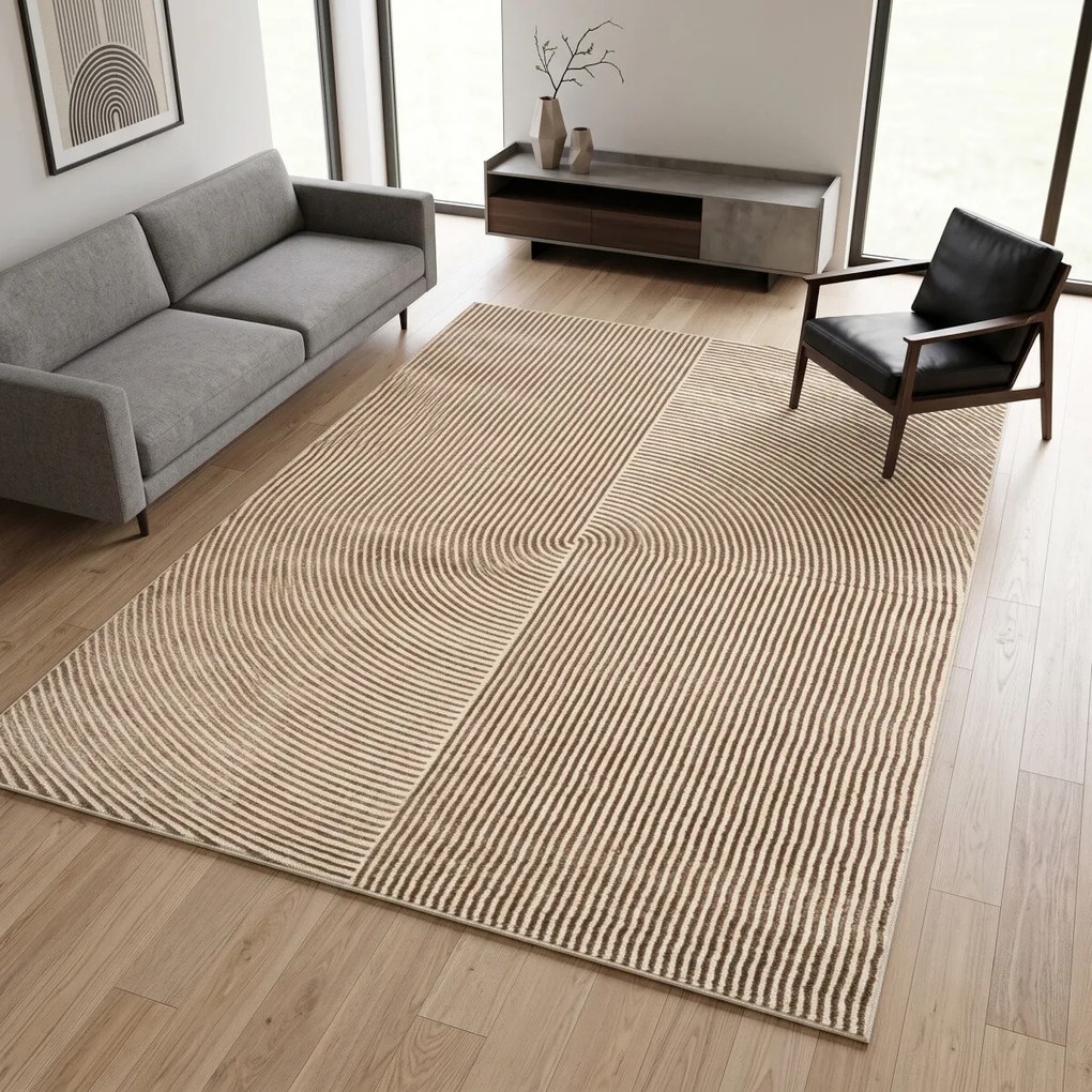 Angel Carpet, Kusový koberec Zafiro 19 Gold, 80x150, žlutá, kancelář