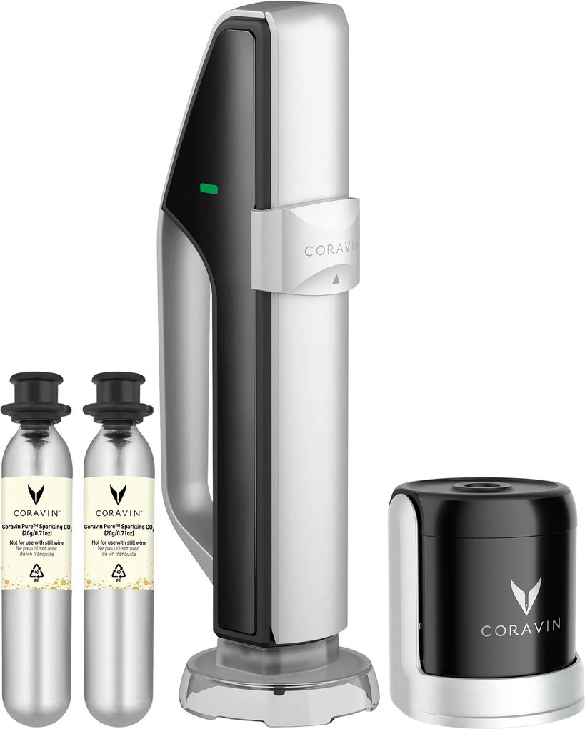 Coravin® sparkling systém pro uchování šumivého vína - black/silver