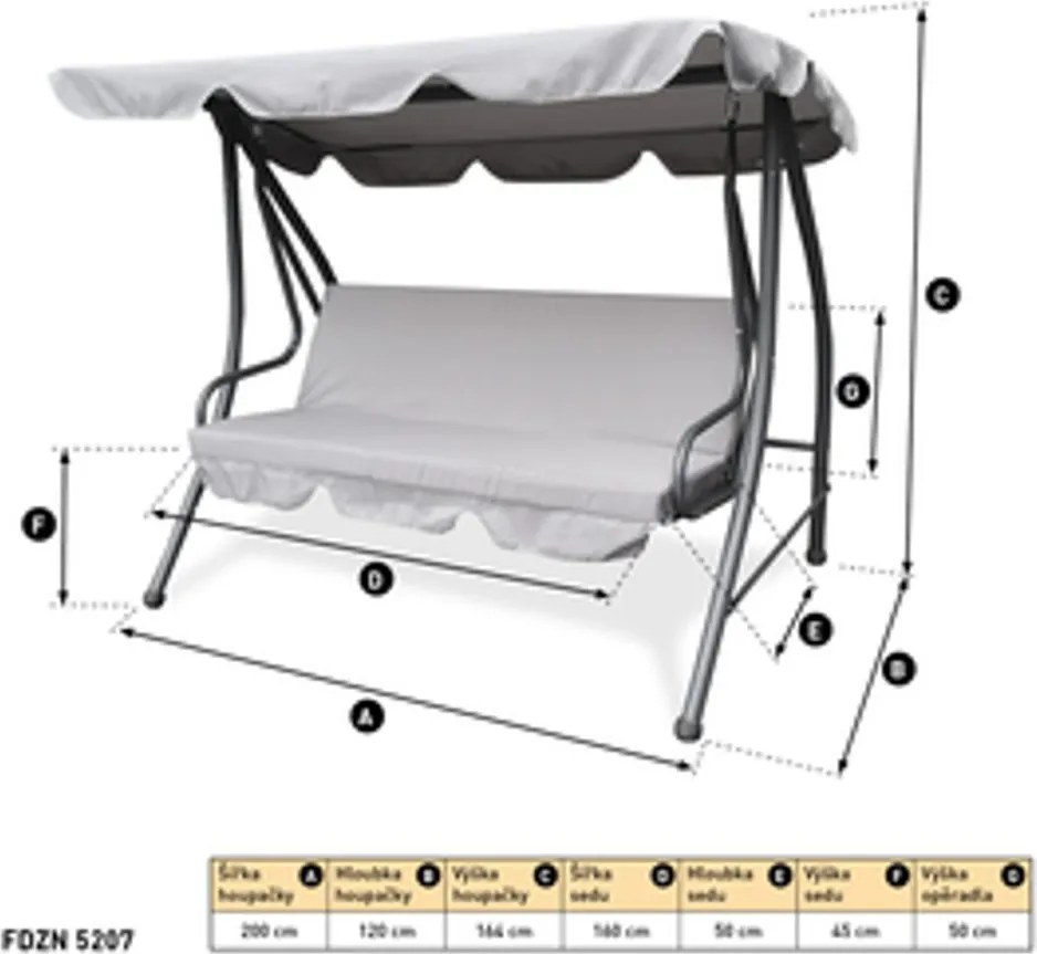 Zahradní houpačka třímístná FIELDMANN FDZN 5207