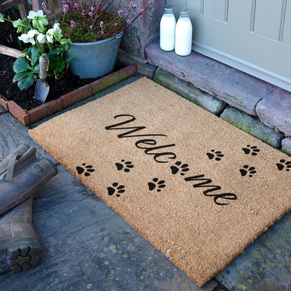 Rohožka z kokosového vlákna 60x90 cm Welcome Paws – Artsy Doormats