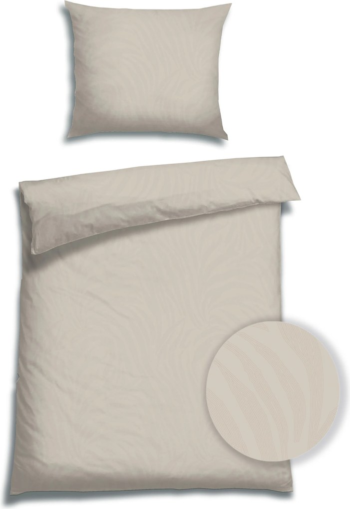 Florella Flanelové povlečení Zoma Beige Rozměr: 70x90 + 140x200 cm