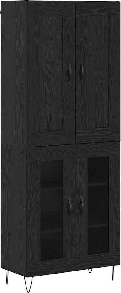 Vysoký bufet Černý dub 69,5 x 34 x 180 cm Kompozitní dřevo 3403170