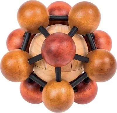 PROFESSOR PUZZLE Dřevěný hlavolam Atom / The Einstein Collection / Obt