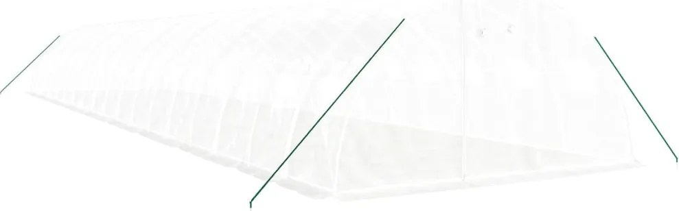 Skleník s ocelovým rámem bílý 72 m² 18 x 4 x 2 m 3188079