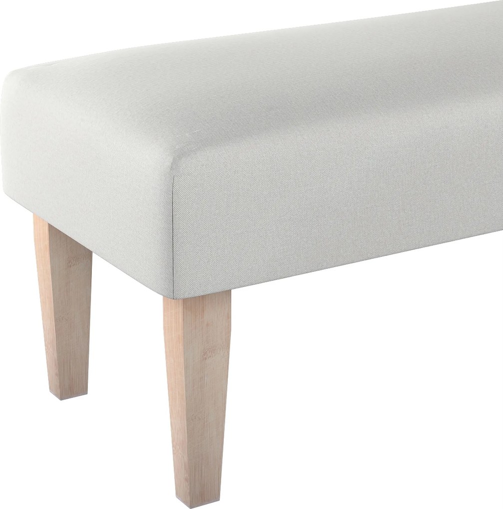 Dlouhá lavička 100x40cm barva šedá látka pletený vzor