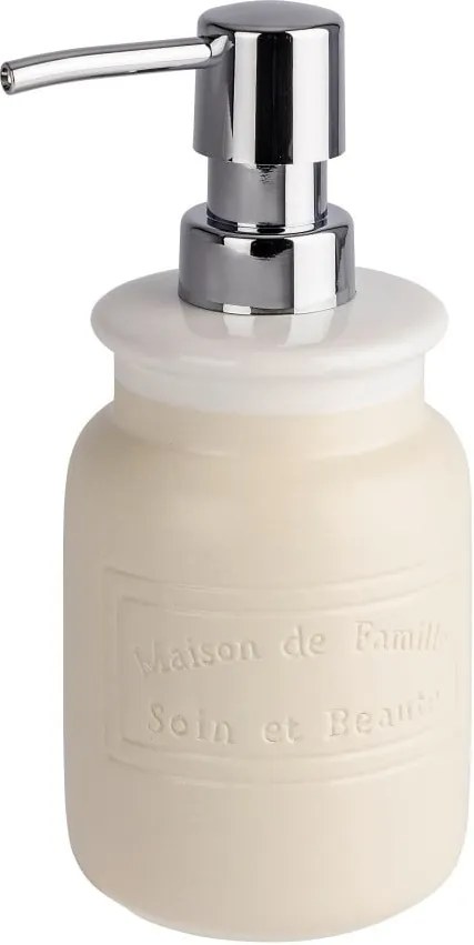 Krémově bílý keramický dávkovač mýdla Wenko Maison, 420 ml